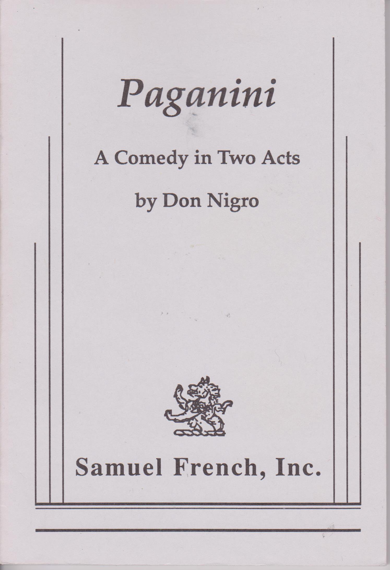 Paganini by Don Nigro | Goodreads