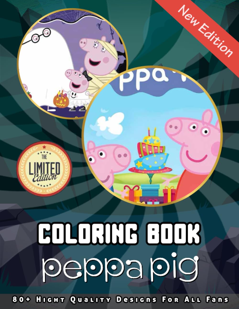 pep.ppa pig Coloring Book: FUNNY, EASY, BIG Coloring Book for Kids Ages ...
