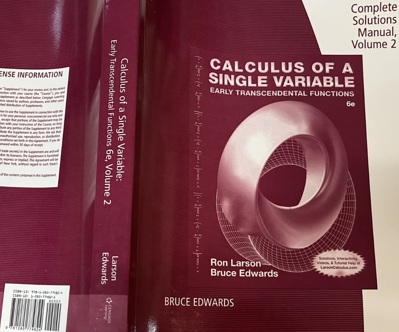 Complete Solutions Manual, Volume 2, Chapters 7-10 for Larson/Edwards ...
