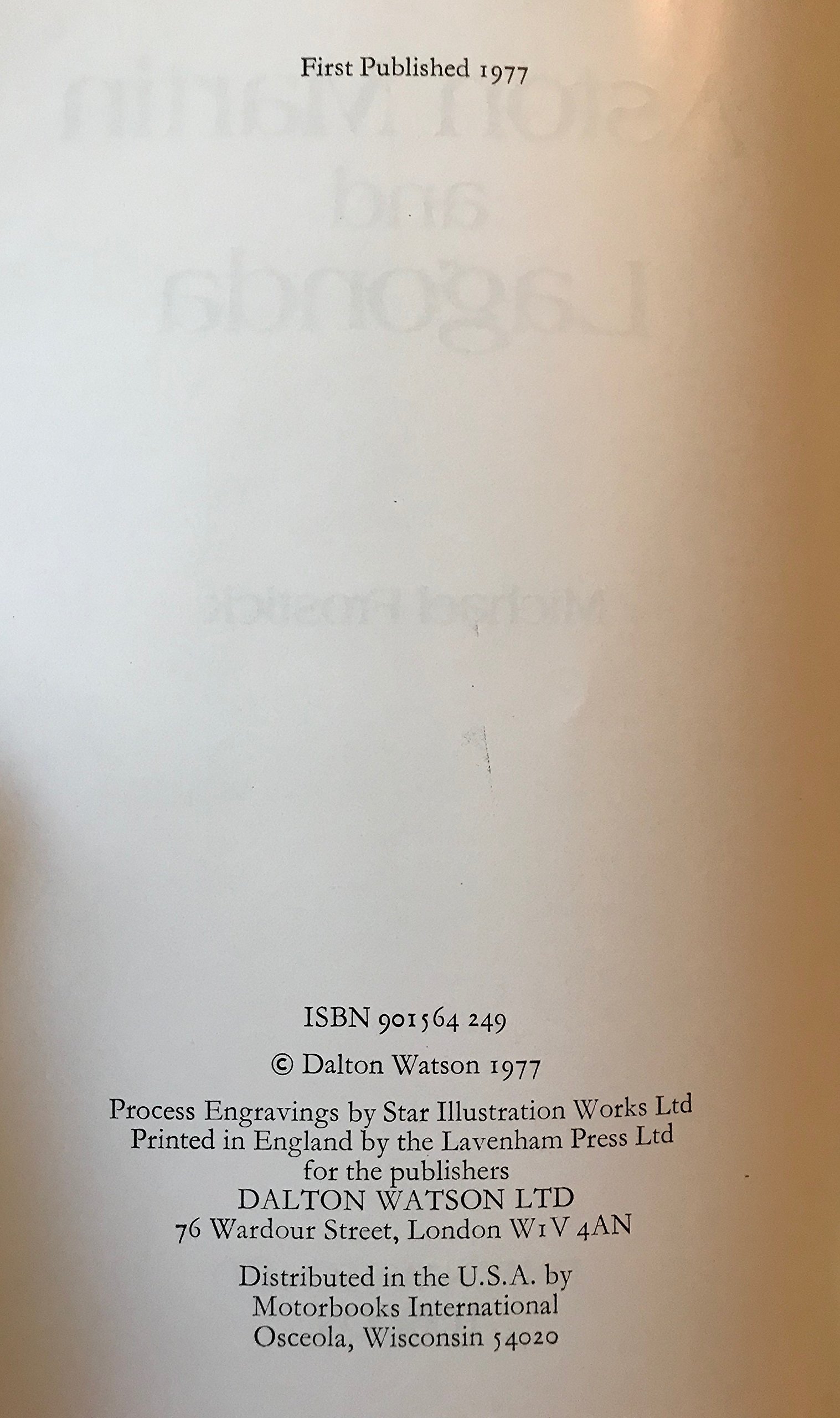 Aston Martin and Lagonda by Michael Frostick | Goodreads