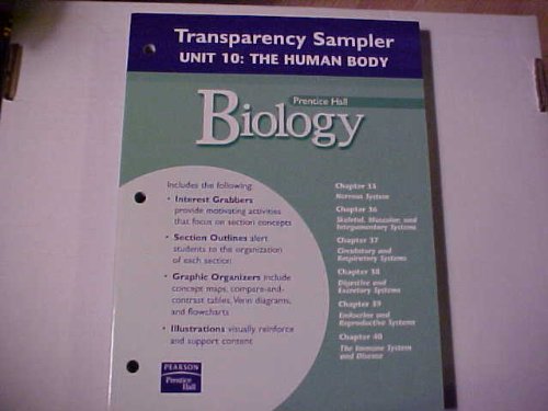 Prentice Hall Biology: Transparency Sampler Unit 10- The Human Body by ...