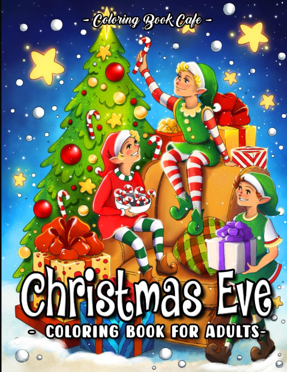 Christmas Eve Coloring Book for Adults: Discover Festive Holiday Scenes ...