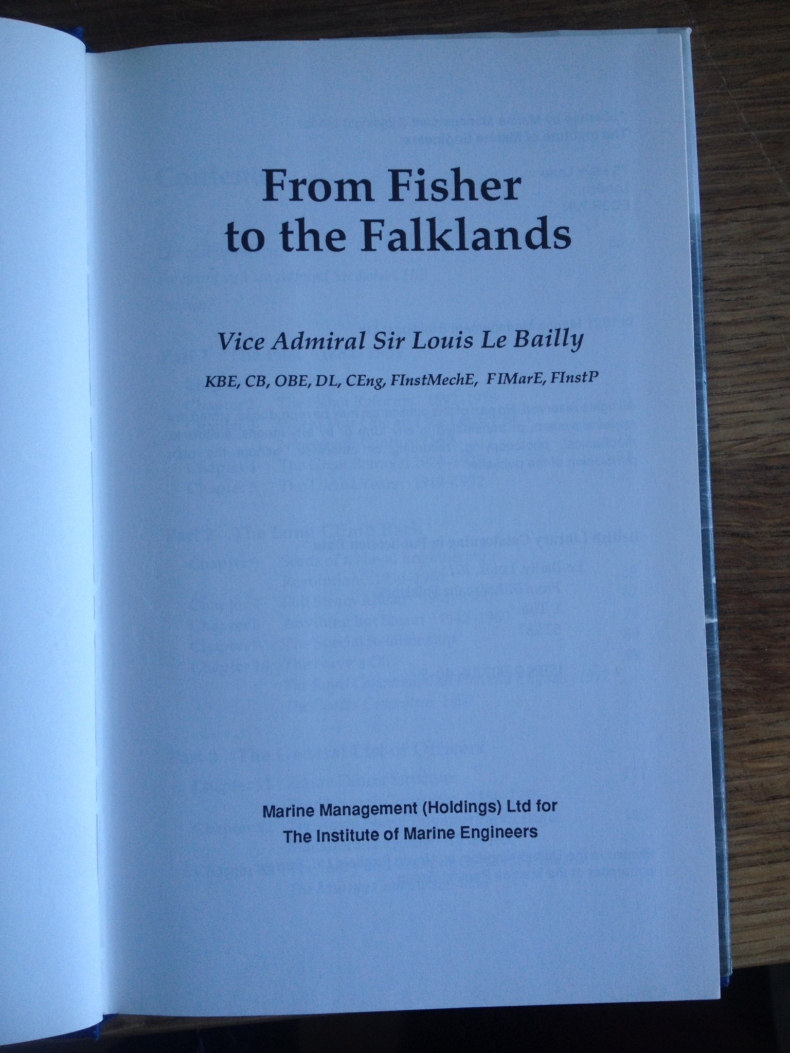 From Fisher to the Falklands by Vice Admiral Sir Louis Le Bailly ...