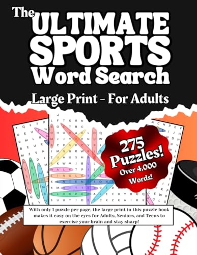 The Ultimate Sports Word Search: 275 Large Print Puzzles for Endless ...