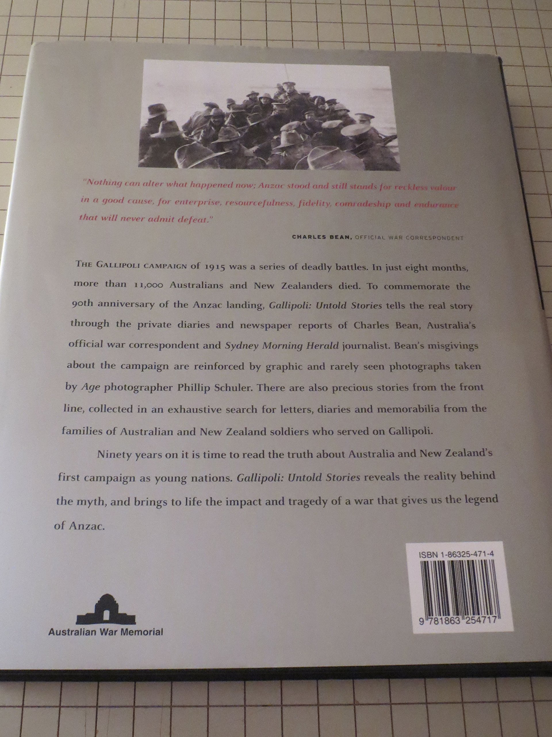 GALLIPOLI. Untold stories from war correspondent Charles Bean and front ...