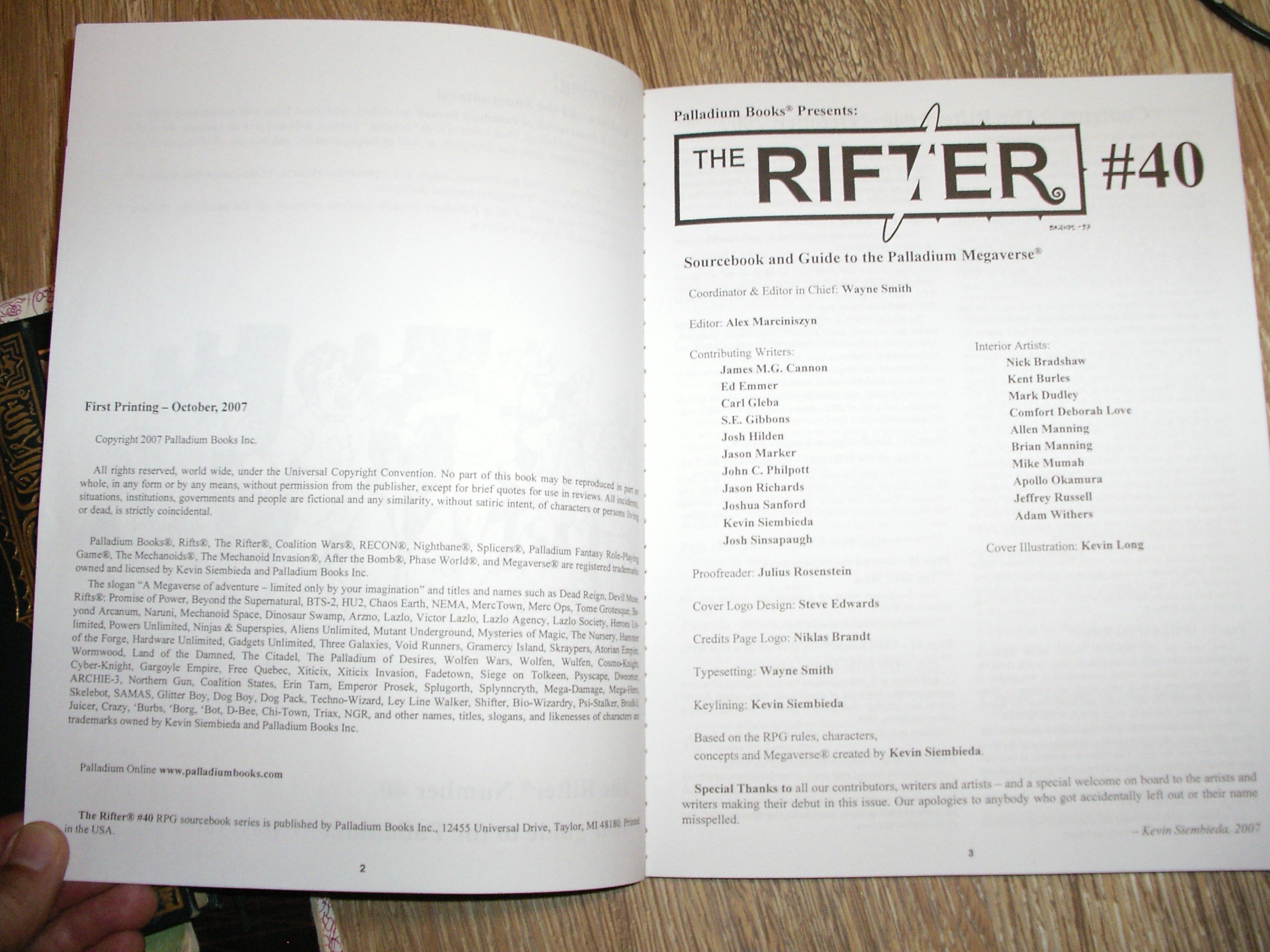 The Rifter #40 ( Your Guide to the Megaverse ) by Palladium Books ...