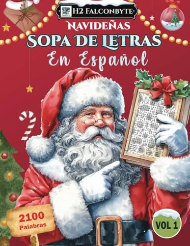 2100 Palabras Navideñas Sopa De Letras En Español Letra Grande Vol 1: ...
