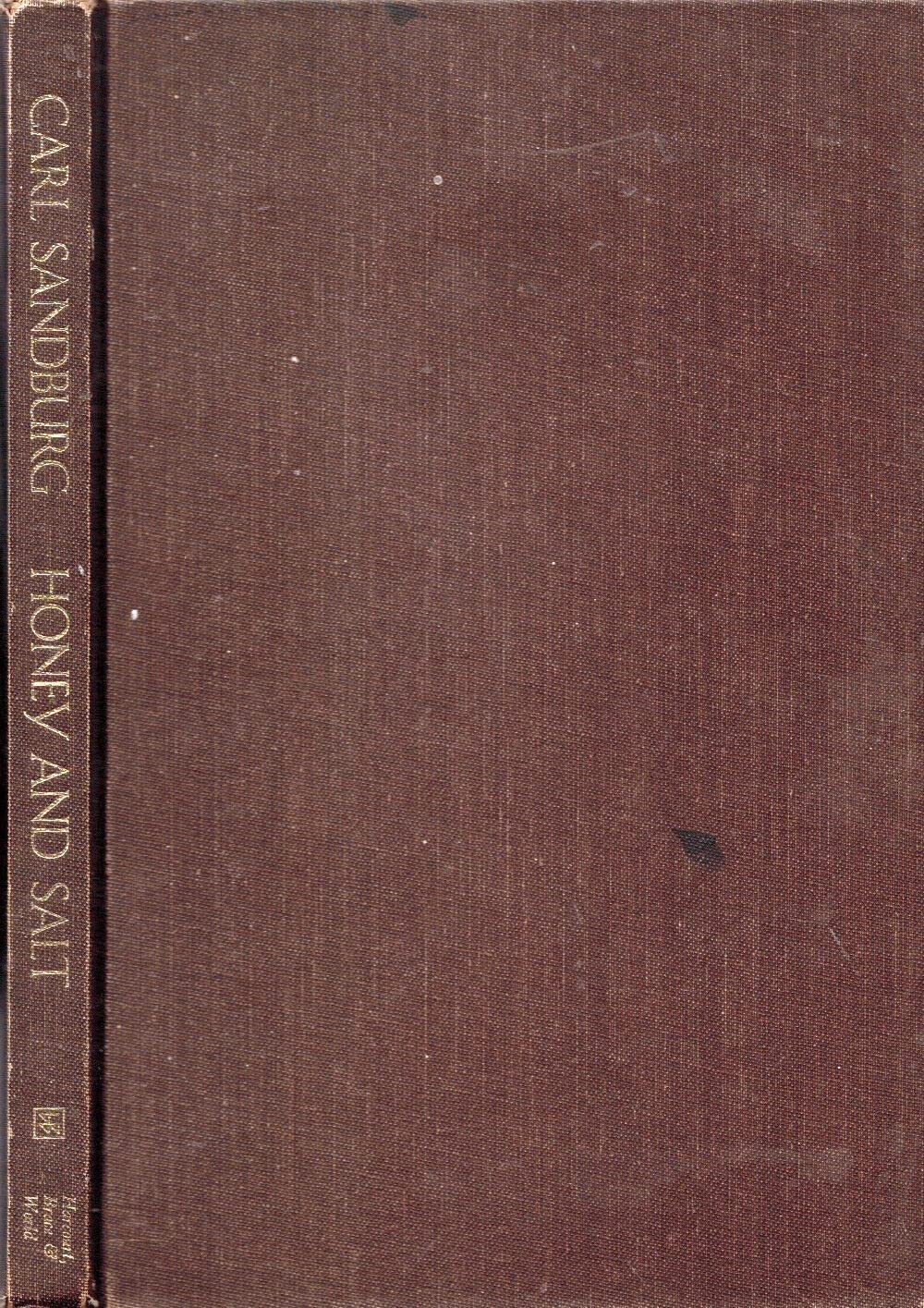 1963 FIRST EDITION CARL SANDBURG POETRY HONEY AND SALT GIFT IDEA USA ...