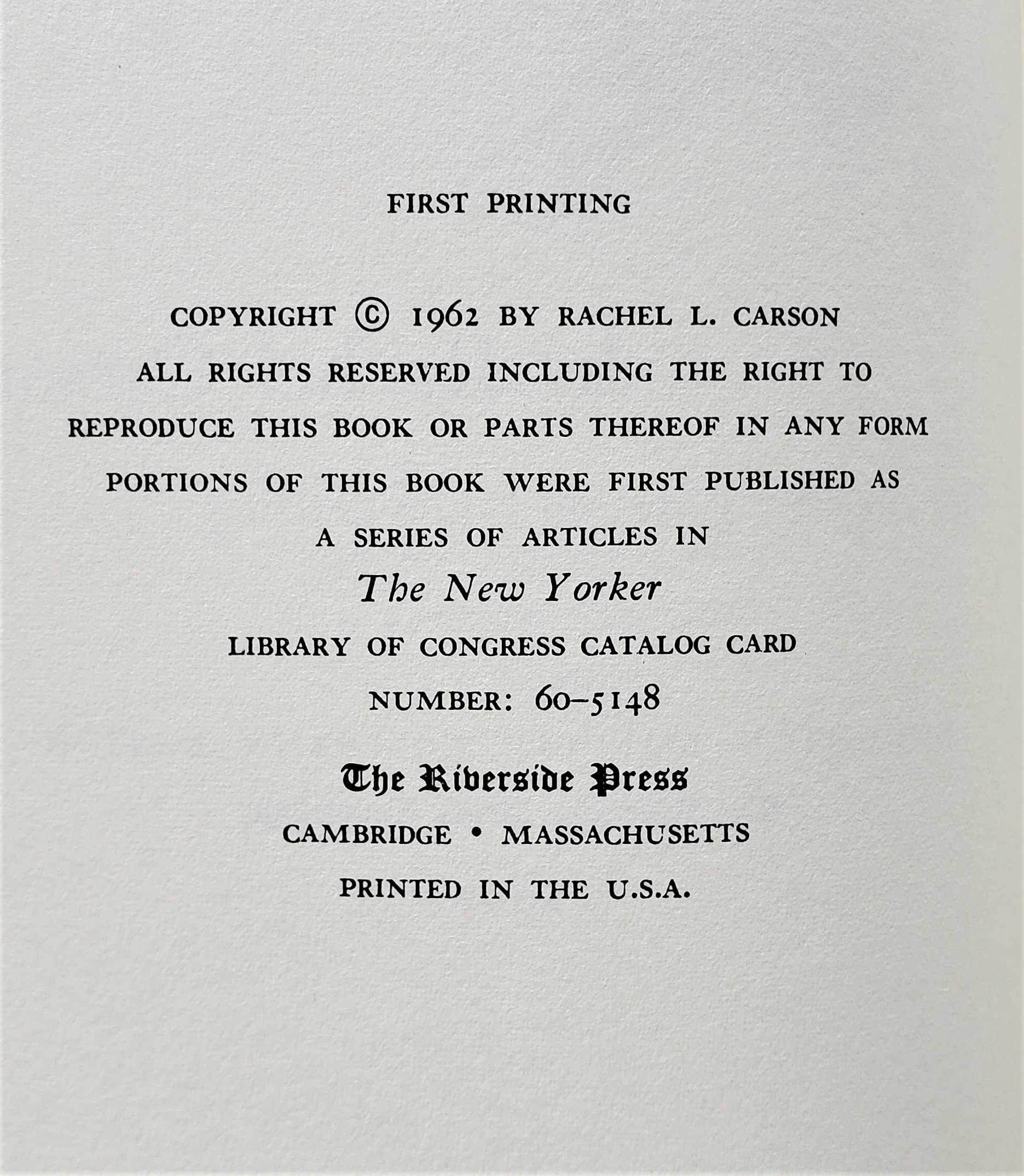 SILENT SPRING - Our Ravaged Environment and the Man-Made Pollution by ...