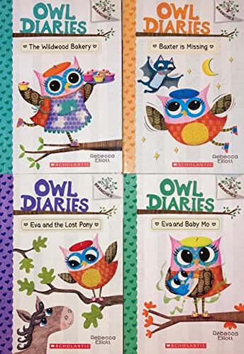 The Owl Diaries 4 Book Set - The Wildwood Bakery, Eva and the Lost Pony ...