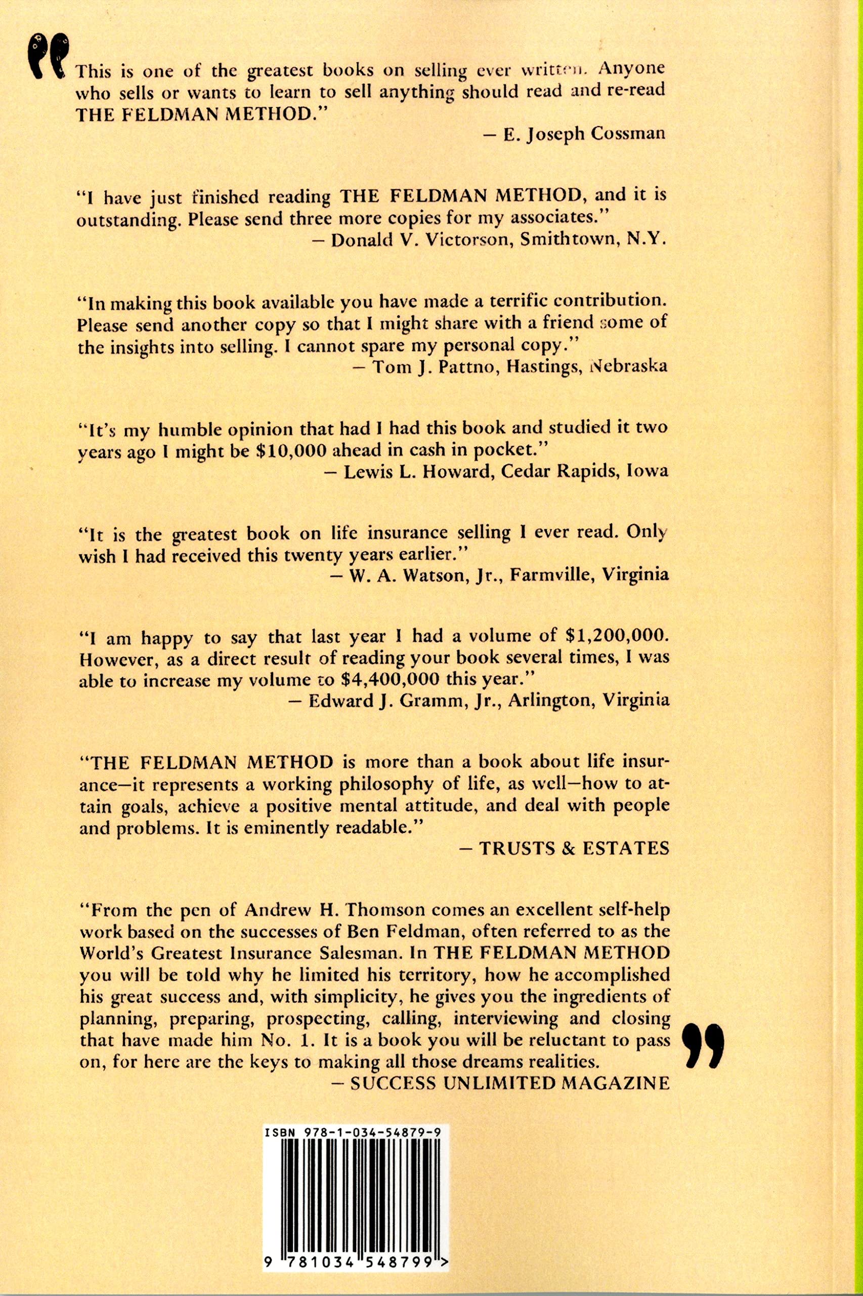 The Feldman Method by Andrew H. Thomson | Goodreads