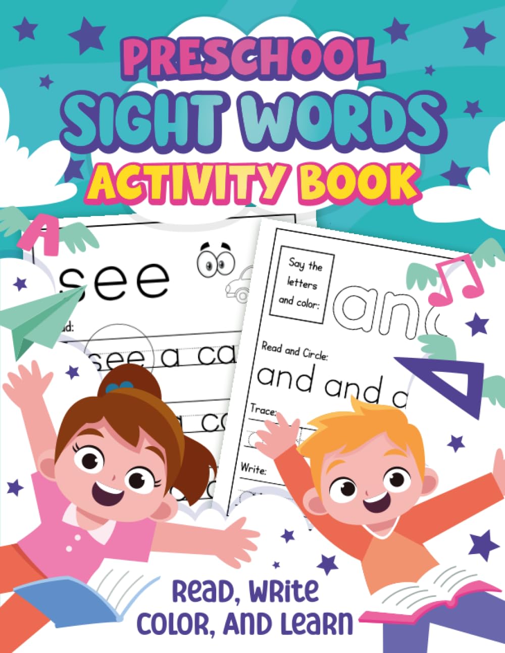 Preschool Sight Words Activity Book: Read, Write, Color, and Learn by ...