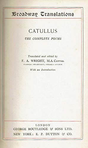 Catullus the Complete Poems by Catullus | Goodreads