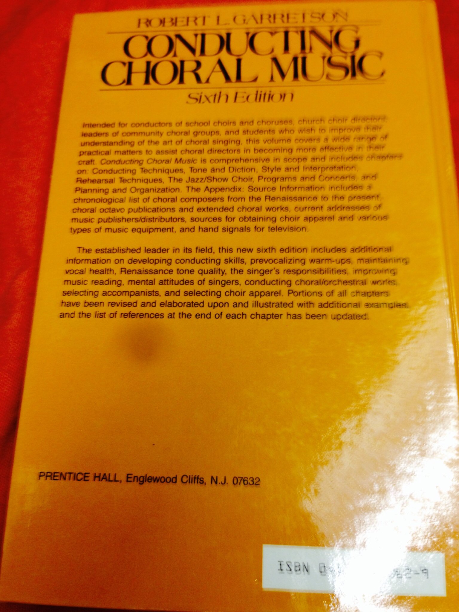 Conducting Choral Music Sixth Edition by Robert L Garretson | Goodreads