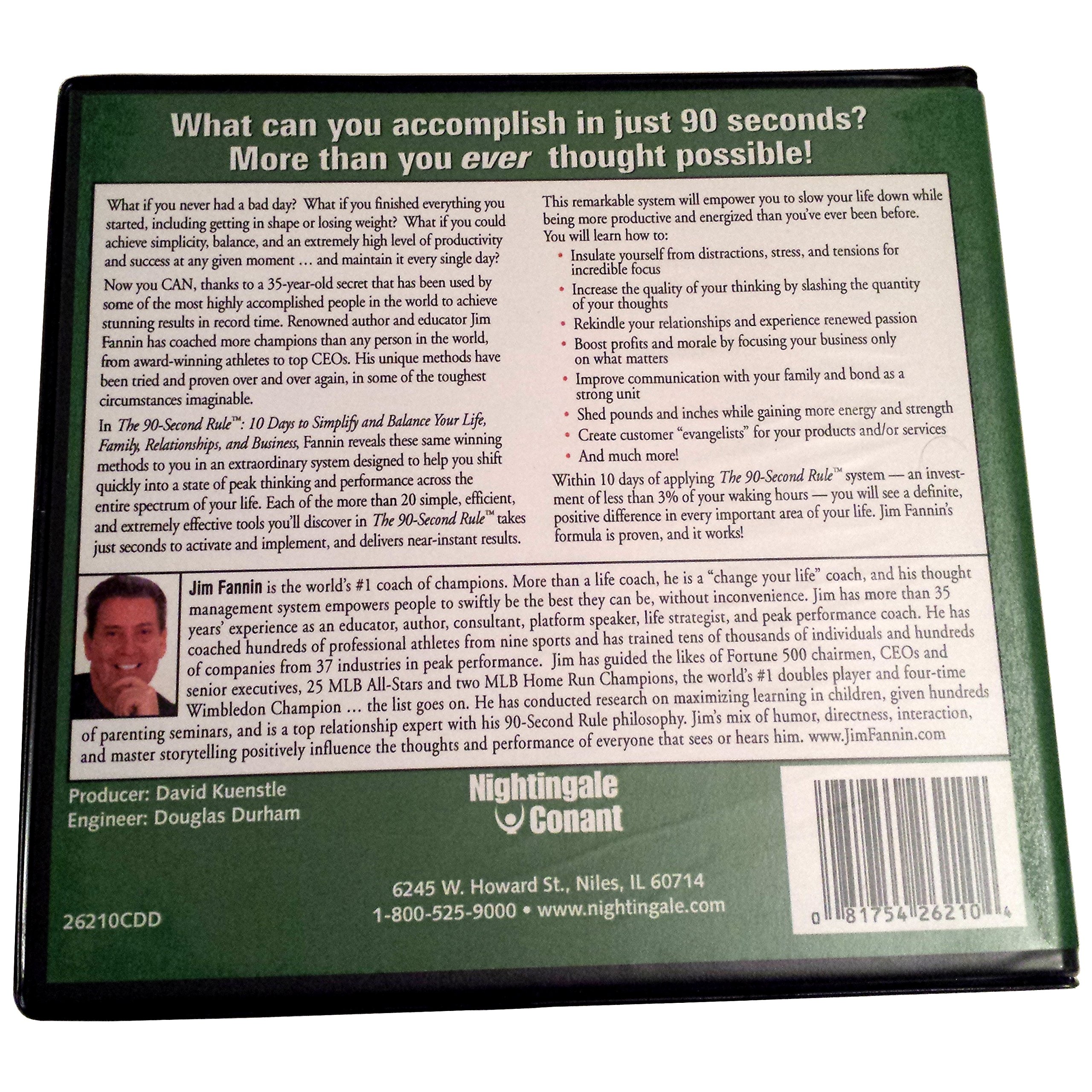 The 90 Second Rule Jim Fannin 10 Days to Simplify and Balance Your Life ...