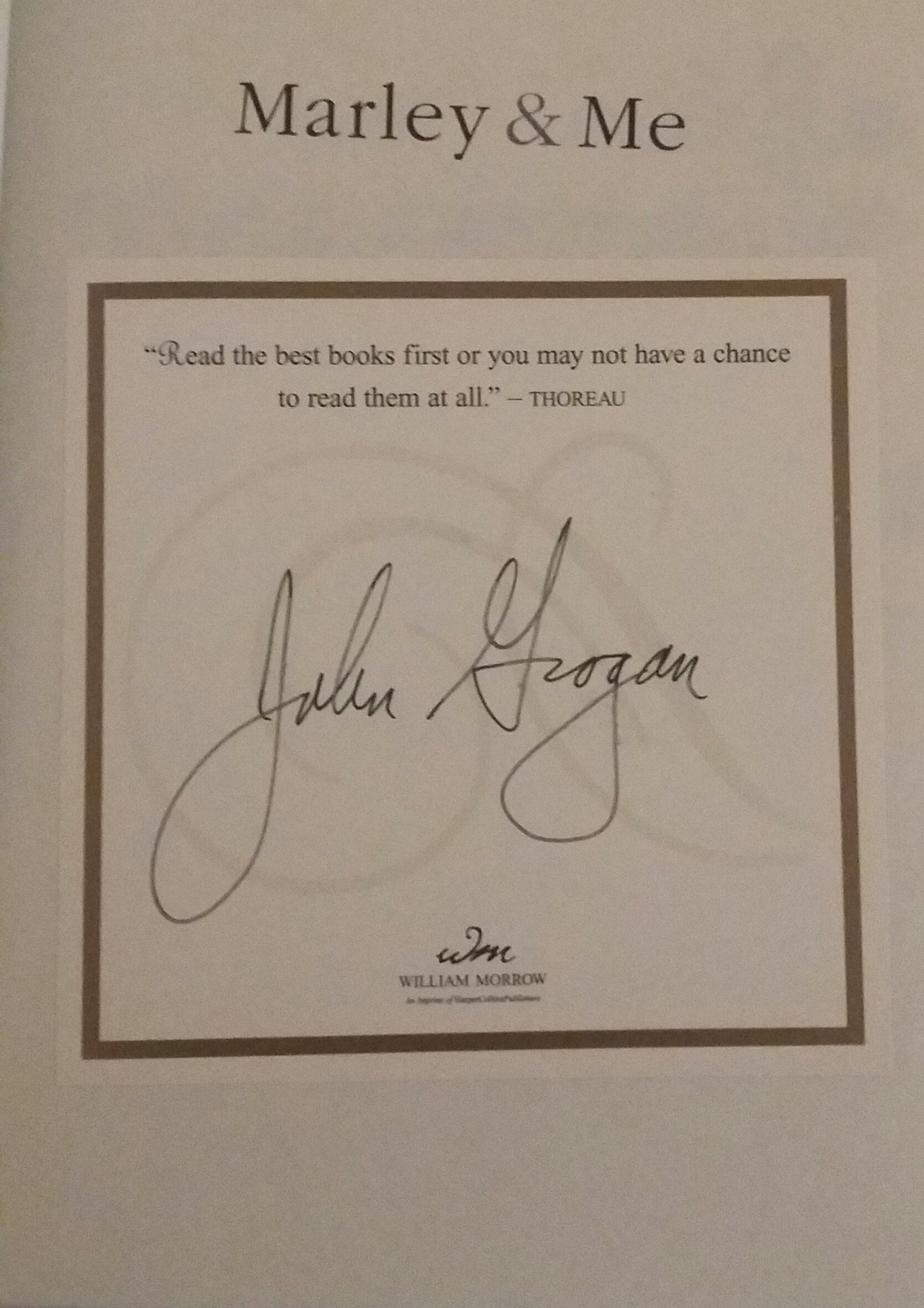 Marley & Me, Signed, First Editon by John Grogan | Goodreads