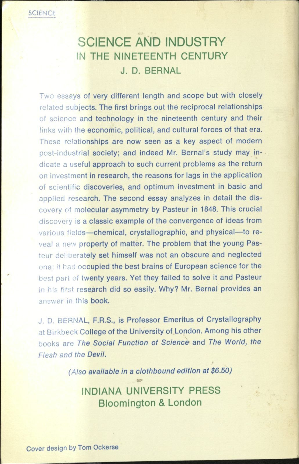 Science and industry in the nineteenth century, by J.D. Bernal | Goodreads