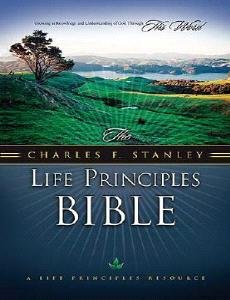 nkjv charles stanley life principles bible-burgundy bonded leather by ...