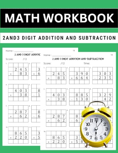 Addition and Subtraction Math Workbook: 2 and 3 Digit Mixed Addition ...