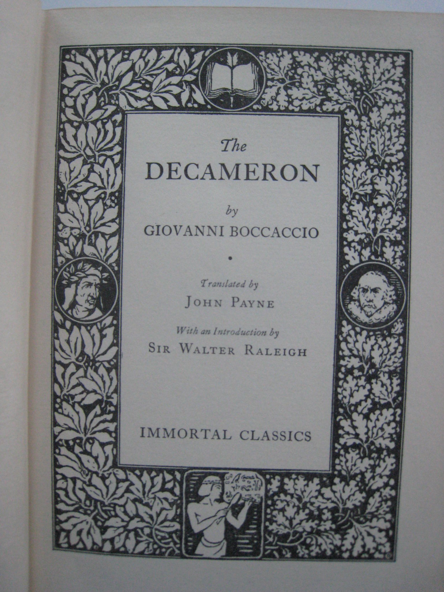 The Decameron, translated by John Payne, introduction by Sir Walter ...