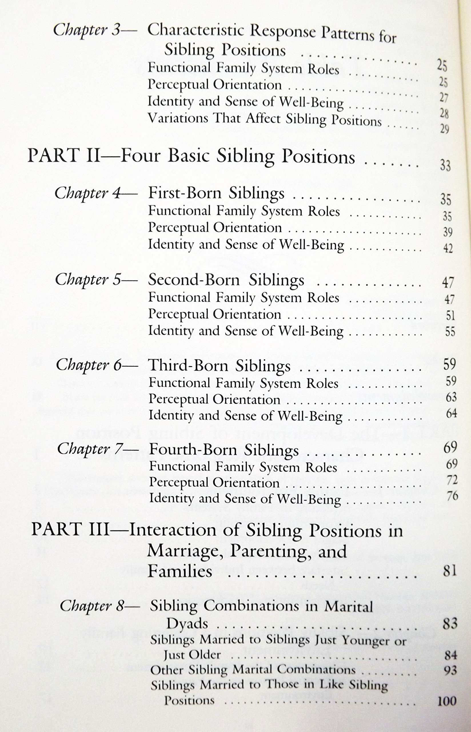Birth Order Roles and Sibling Patterns in Individual and Family Therapy ...