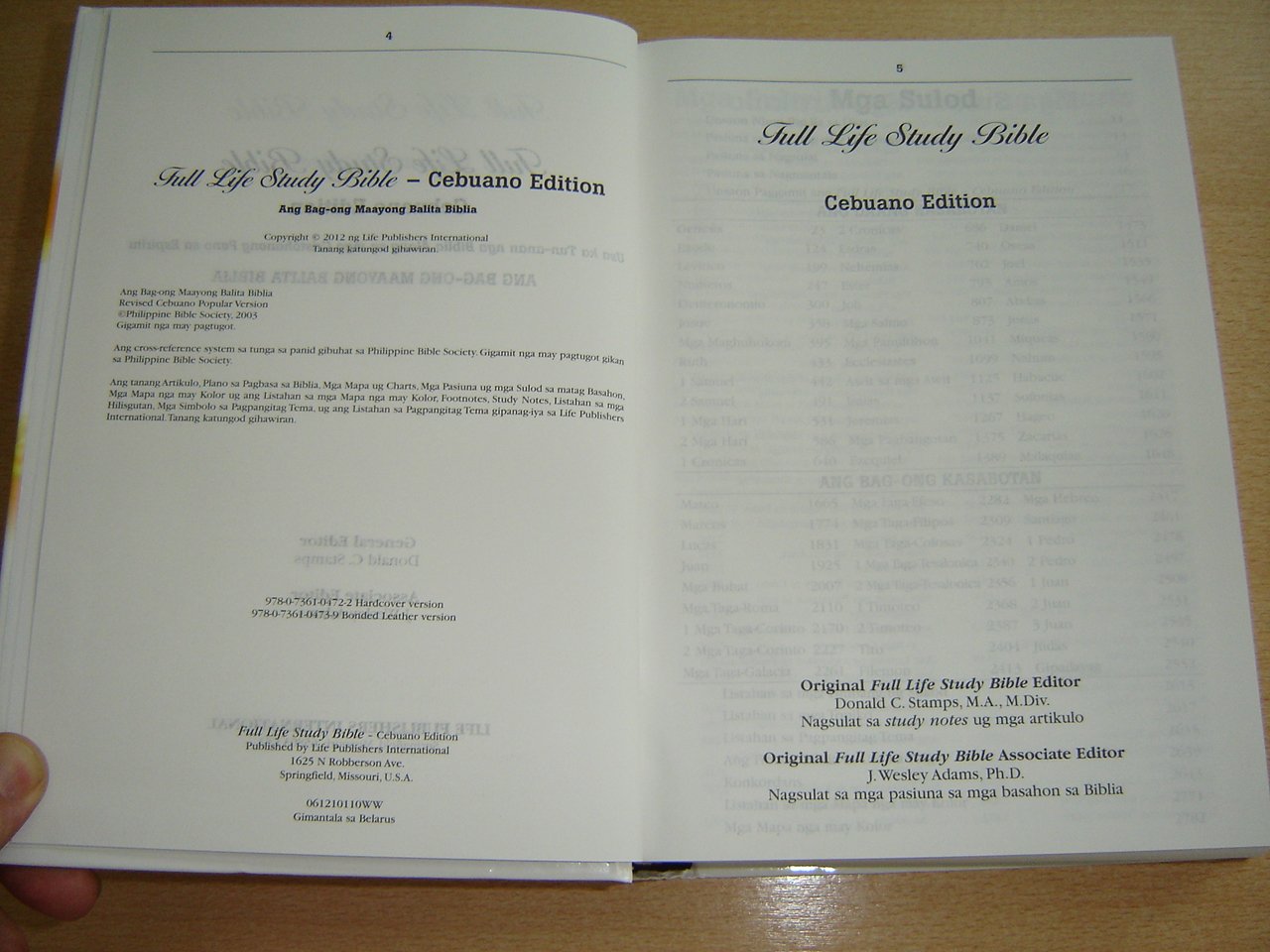 Cebuano Full Life Study Bible / Ang Bag-ong Maayong Balita Biblia ...