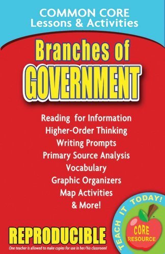 Branches of Government: Common Core Lessons & Activities by Carole ...