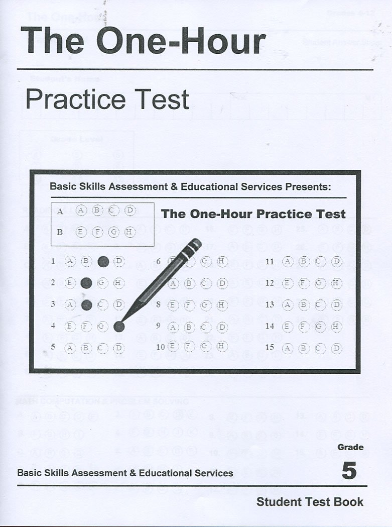 The One Hour Practice Test: Grade 5 - California Achievement Test (CAT ...