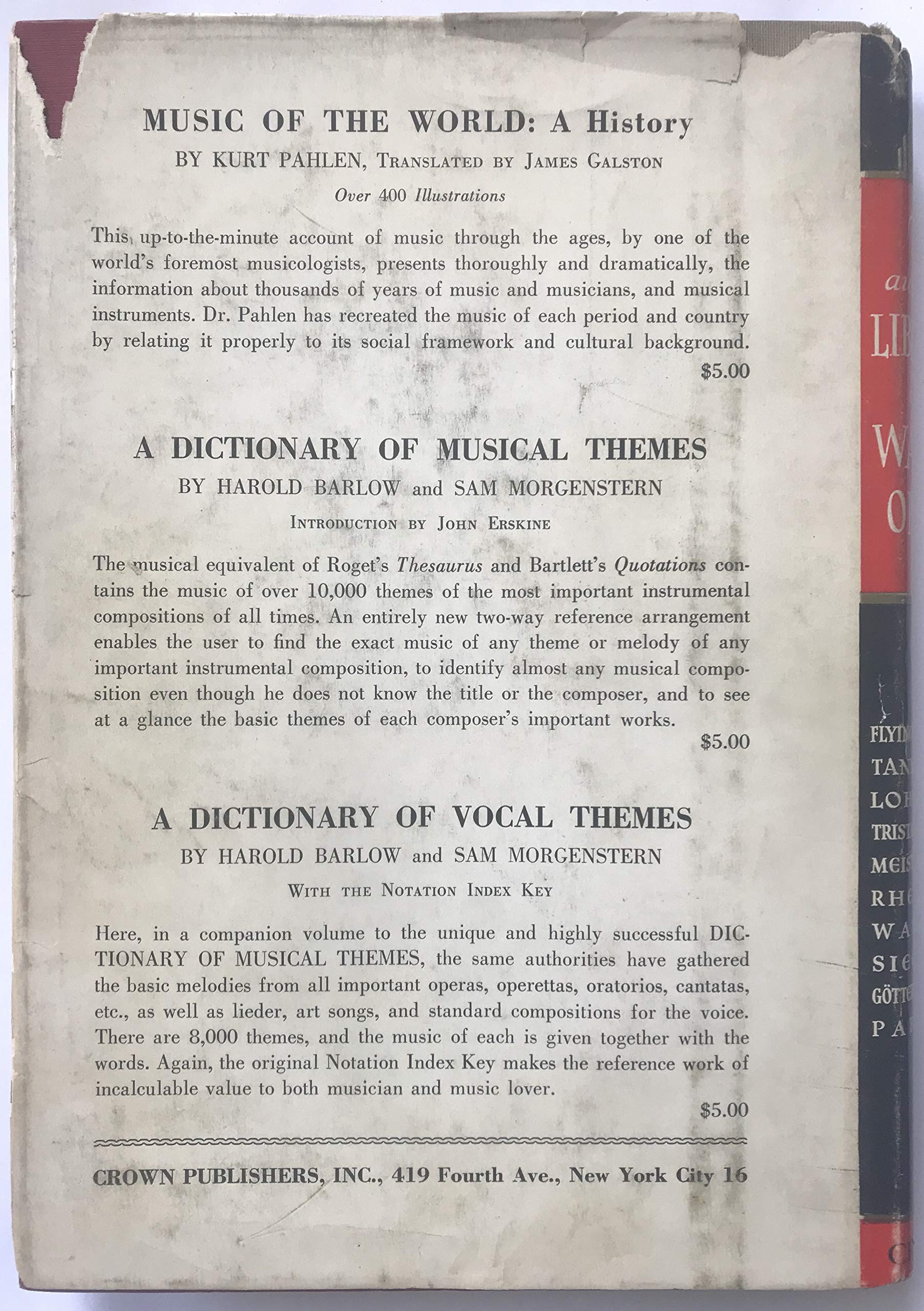 THE AUTHENTIC LIBRETTOS OF THE WAGNER OPERAS Flying Dutchman. Rheingold ...