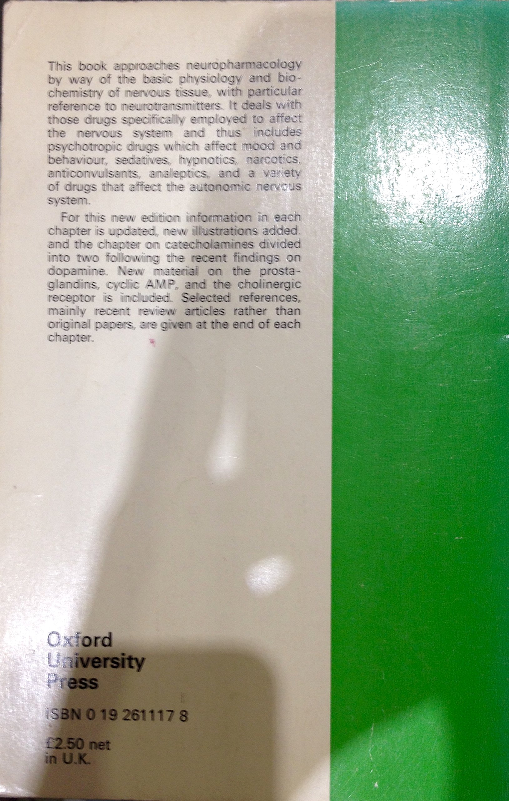 THE BIOCHEMICAL BASIS OF NEUROPHARMACOLOGY SECOND EDITION by Robert H ...