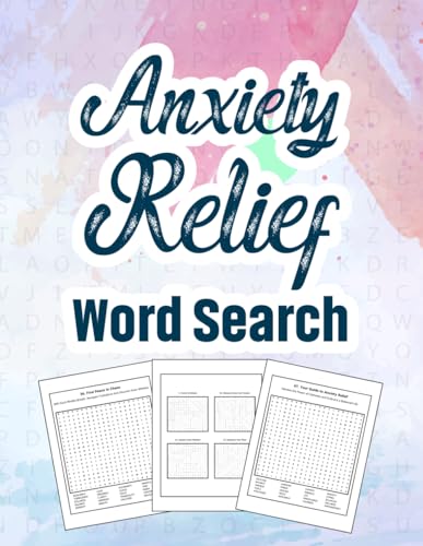 Anxiety Relief word search: Inspirational Word Searches Puzzle Activity ...