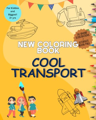 Drive into Color: A Multigenerational Transport Coloring Book for kids ...