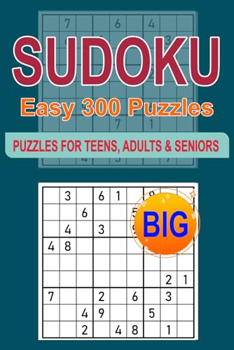 BIG Soduku EASY 300 Puzzle: Puzzles Book for Teens, Adults, and Seniors ...