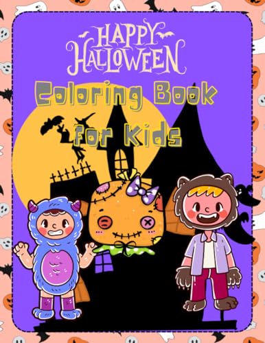 Happy Halloween Coloring Book For Kids: Coloring Pages, Ages 3-10 by K2 ...