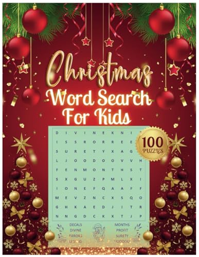 Christmas Word Search For Kids: A Vibrant Christmas Word Search ...