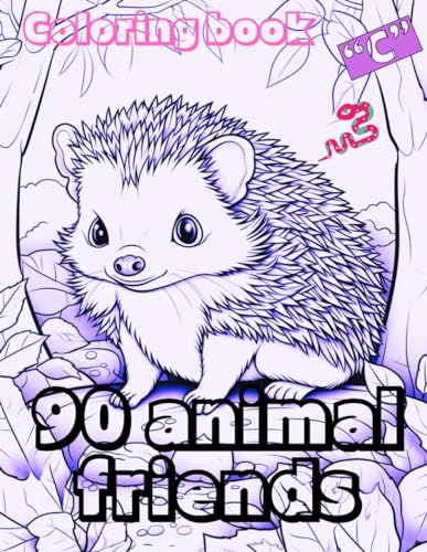 90 animal friends: Awesome 90 Animal friends. Coloring book for kids ...