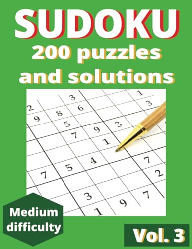 Sudoku Puzzles: 200 Medium Sudoku and Solutions (Sudoku Puzzles Books ...