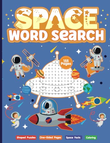 Space Word Search: Word Seek and Find Puzzle Book and Coloring Pages ...