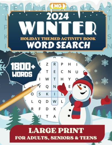 Winter Word Search Puzzles for Adults Large Print: 1800+ Relaxing and ...