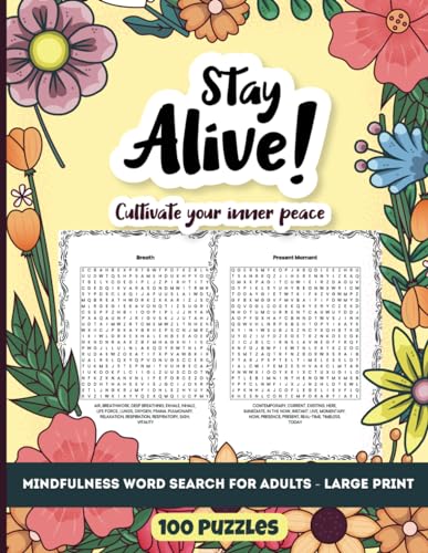 Mindfulness Word Search: A Word Search Journey to Inner Calm an ...