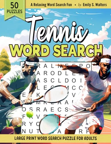 Tennis Word Search: Large Print Tennis Themed Word Find Puzzle Book For ...
