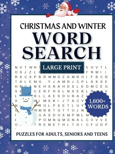 Christmas and Winter Word Search Large Print: A Warm and Engaging Word ...