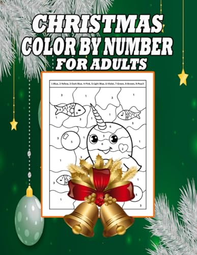 Christmas Color By Number For Adults: Large Print Christmas Holiday ...