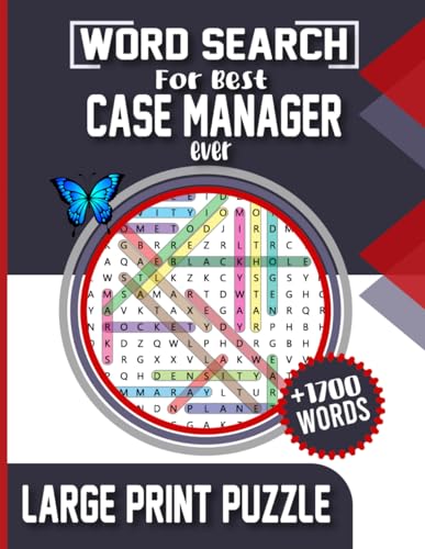 Case Manager Gift: 1700+ Case Managers Word Search Book for Adults ...