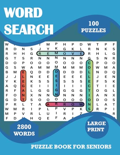 WORD SEARCH PUZZLE BOOK FOR SENIORS: Large Print Word Search Puzzles ...