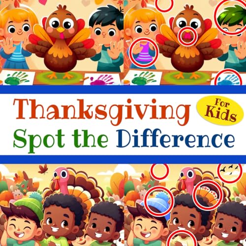 Thanksgiving Spot the Difference for kids: Thanksgiving Brain Game For ...