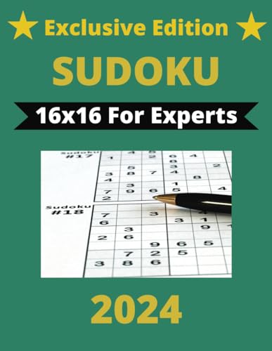 Sudoku Puzzles for Adults 16x16 For Experts: Easy to Read, Hard Mode by ...
