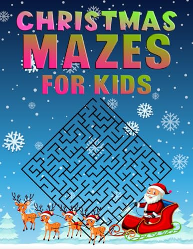 Christmas Mazes For Kids: 80 fun and diamond-shaped maze puzzle ...