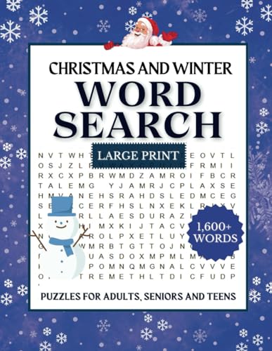 Christmas and Winter Word Search Large Print: A Warm and Engaging Word ...