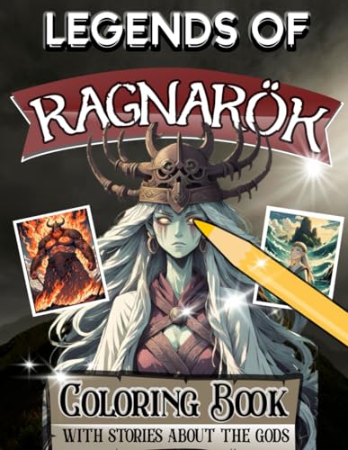 Legends of Ragnarok: Exciting Vikings and Gods coloring book for young ...
